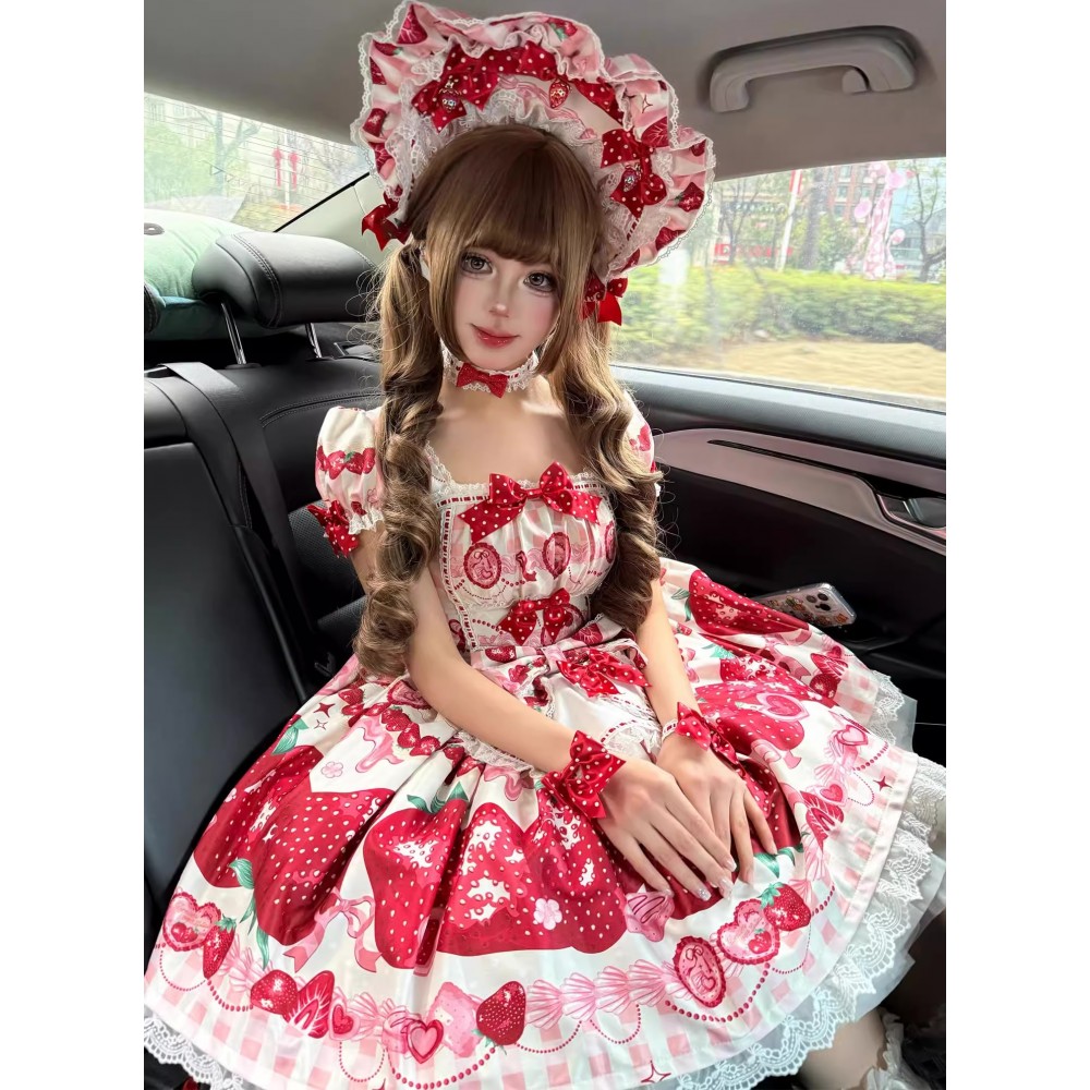 Strawberry Sweet Lolita Dress OP / JSK by Dream Lolita (DLT01)